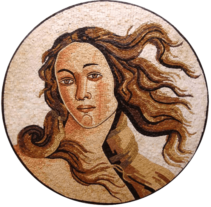 The Face of Venus Goddes Of Love and Beauty Medallion Mosaic | Ancient ...