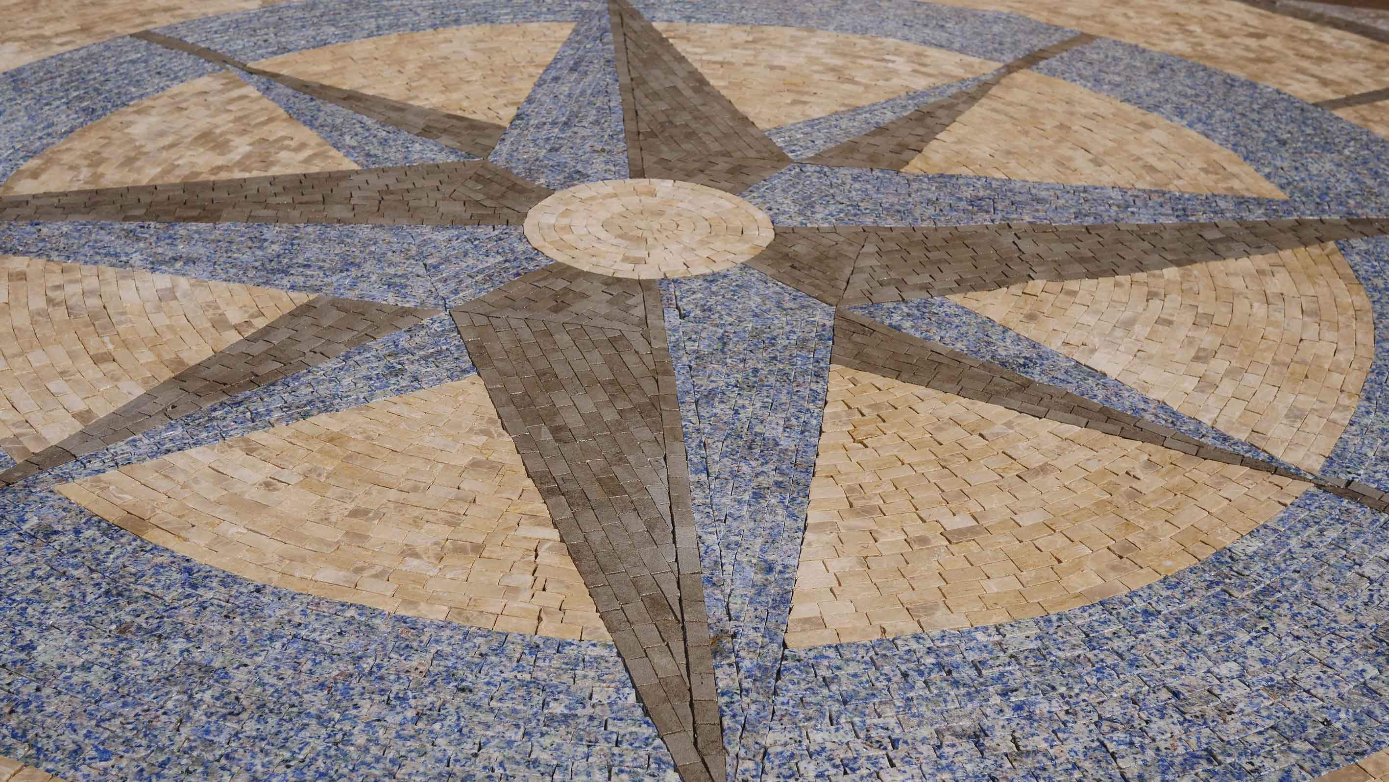 Compass Mosaic Medallion - Seashore Design – Mozaico