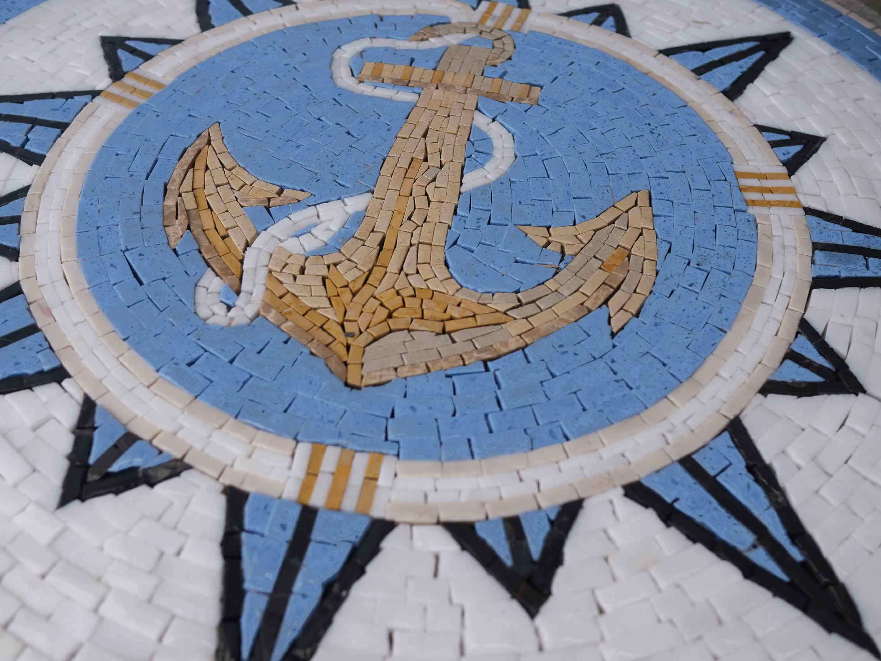 Nautical Mosaic - The Beige Anchor | Mozaico