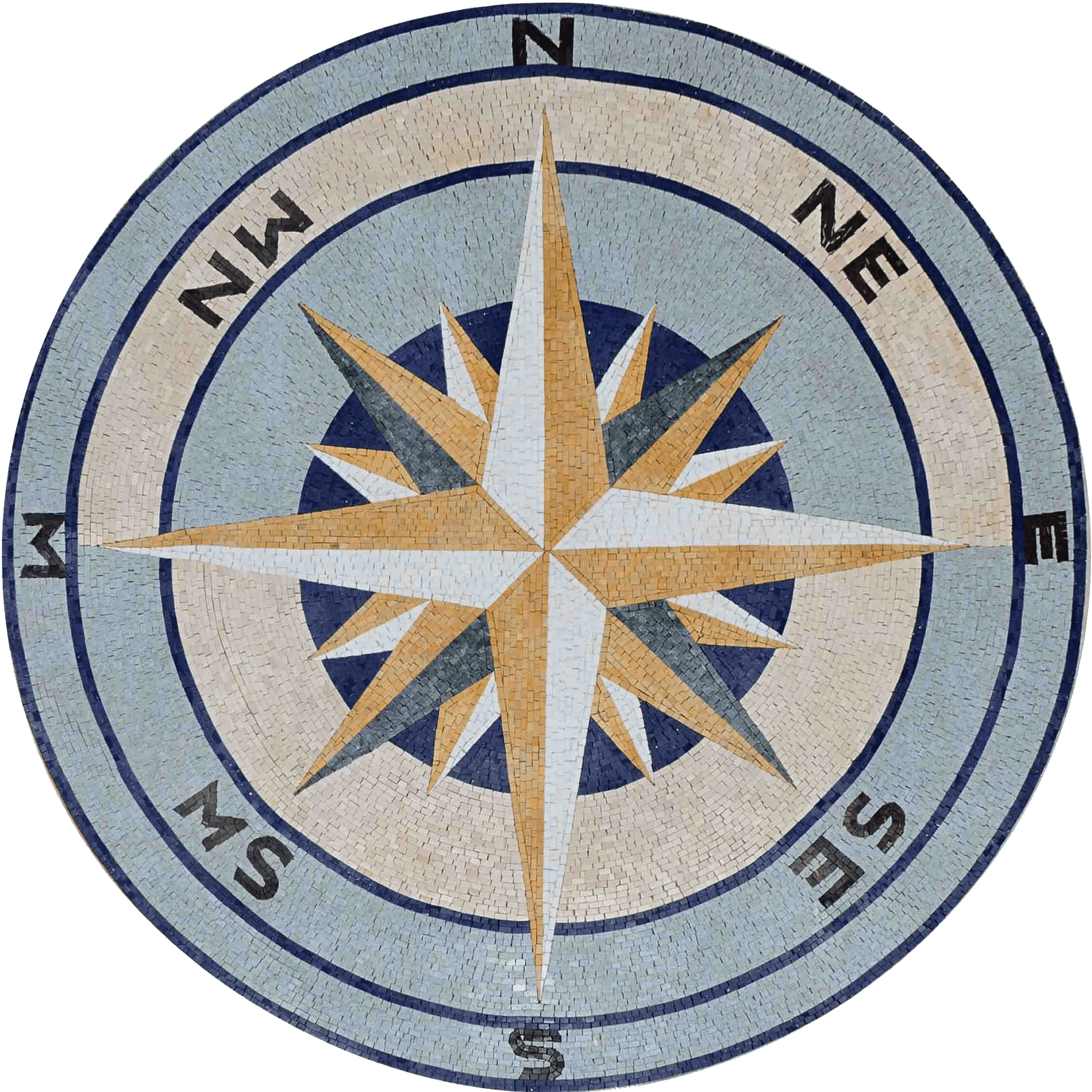 Orbit Mosaic Medallion Compass | Mozaico