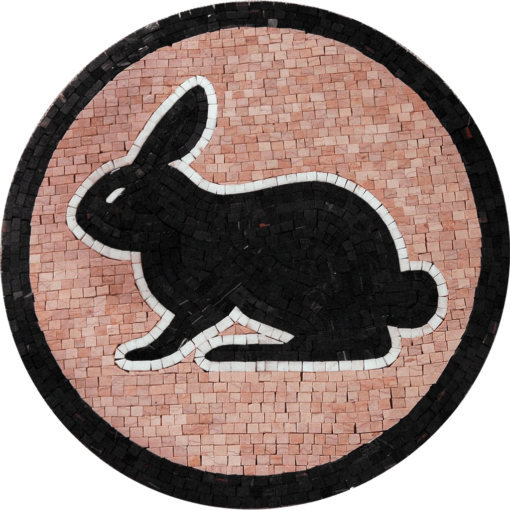 Mosaic Medallion - Rabbit Artwork | Animals | Mozaico