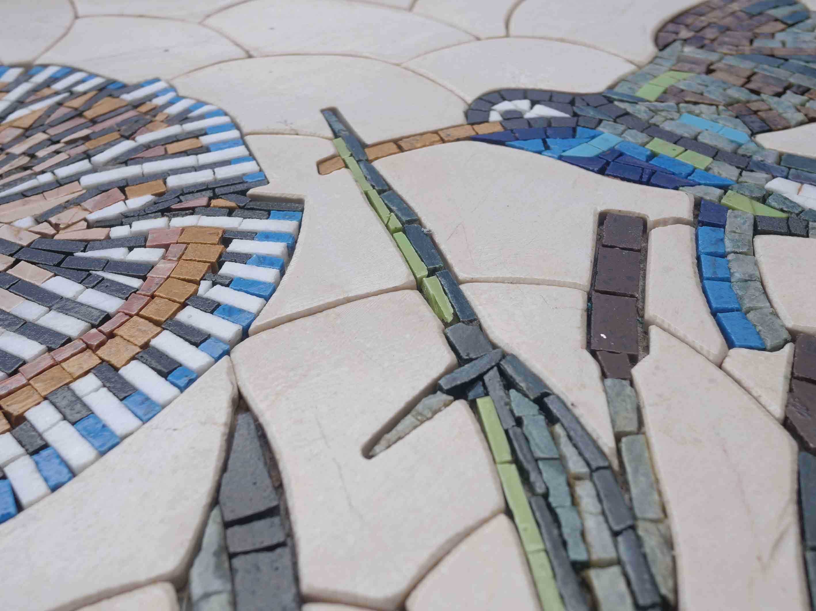 Bird Mosaic - Blue Hummingbird by Mozaico