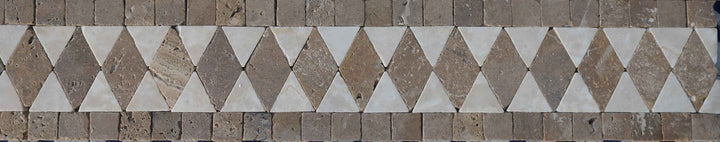 Mosaic Border - Diamond Shaped Pattern | Borders | Mozaico