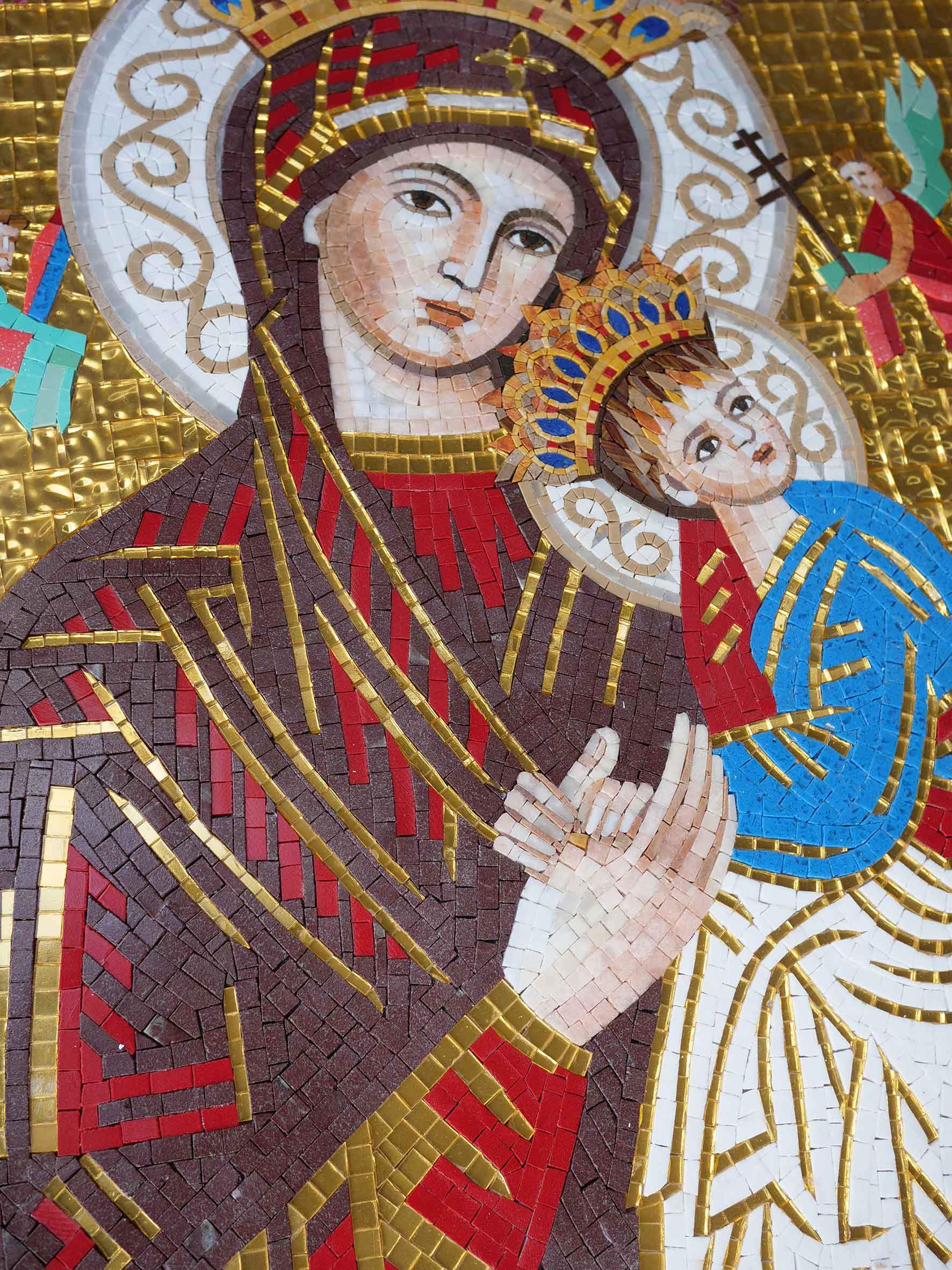 Santa Maria Portrait Mosaic | Religious Icon – Mozaico