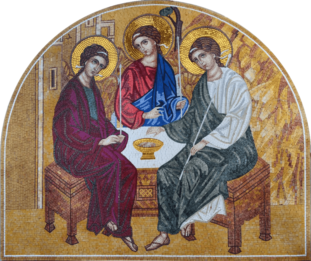 Modern Mosaic Icon - The Holy Trinity | Religious | Mozaico