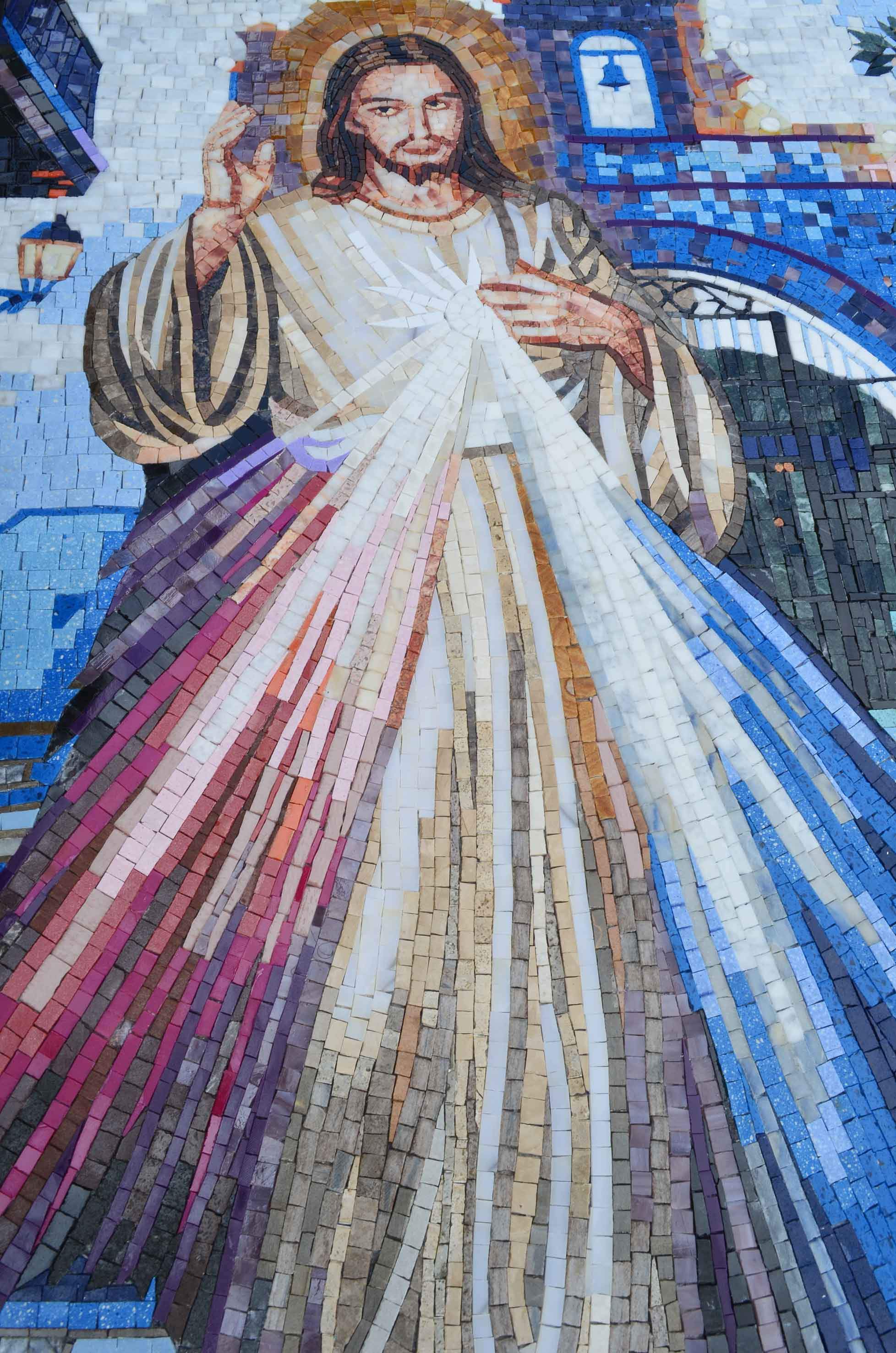 Modern Religious Mosaic - Jesus Christ Artwork – Mozaico