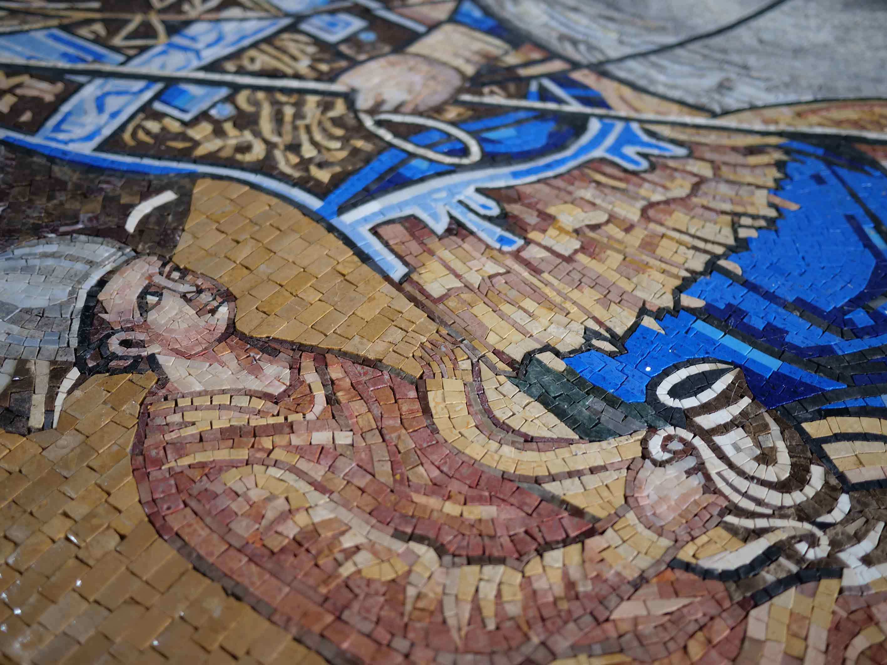 Religious Mosaic Art - Saint George by Mozaico