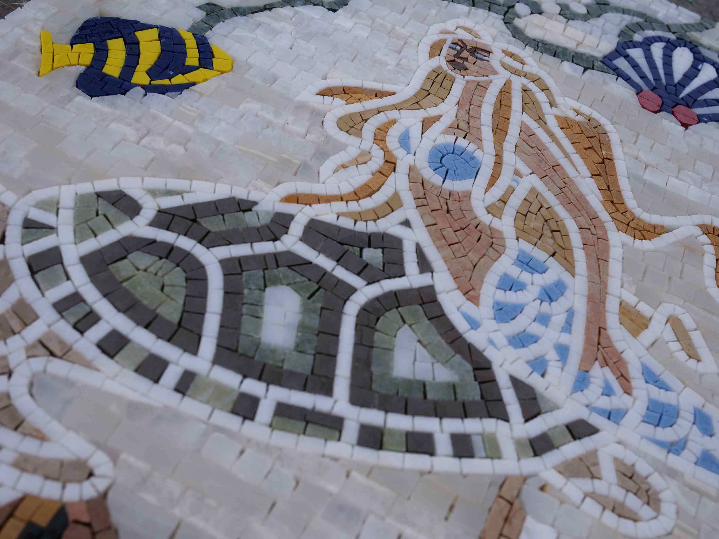 Mosaic Tile Art - The Mermaid Turtle | Marine Life&Nautical | Mozaico