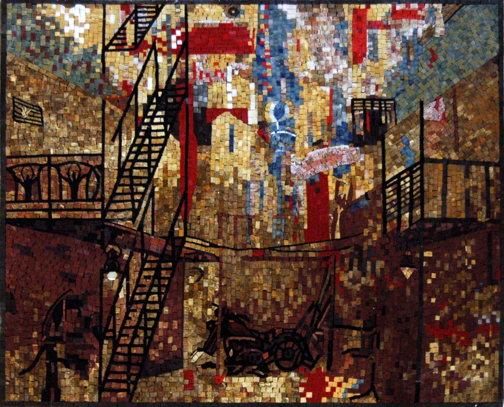 Urban Houses - Abstract Mosaic Art | Abstract | Mozaico