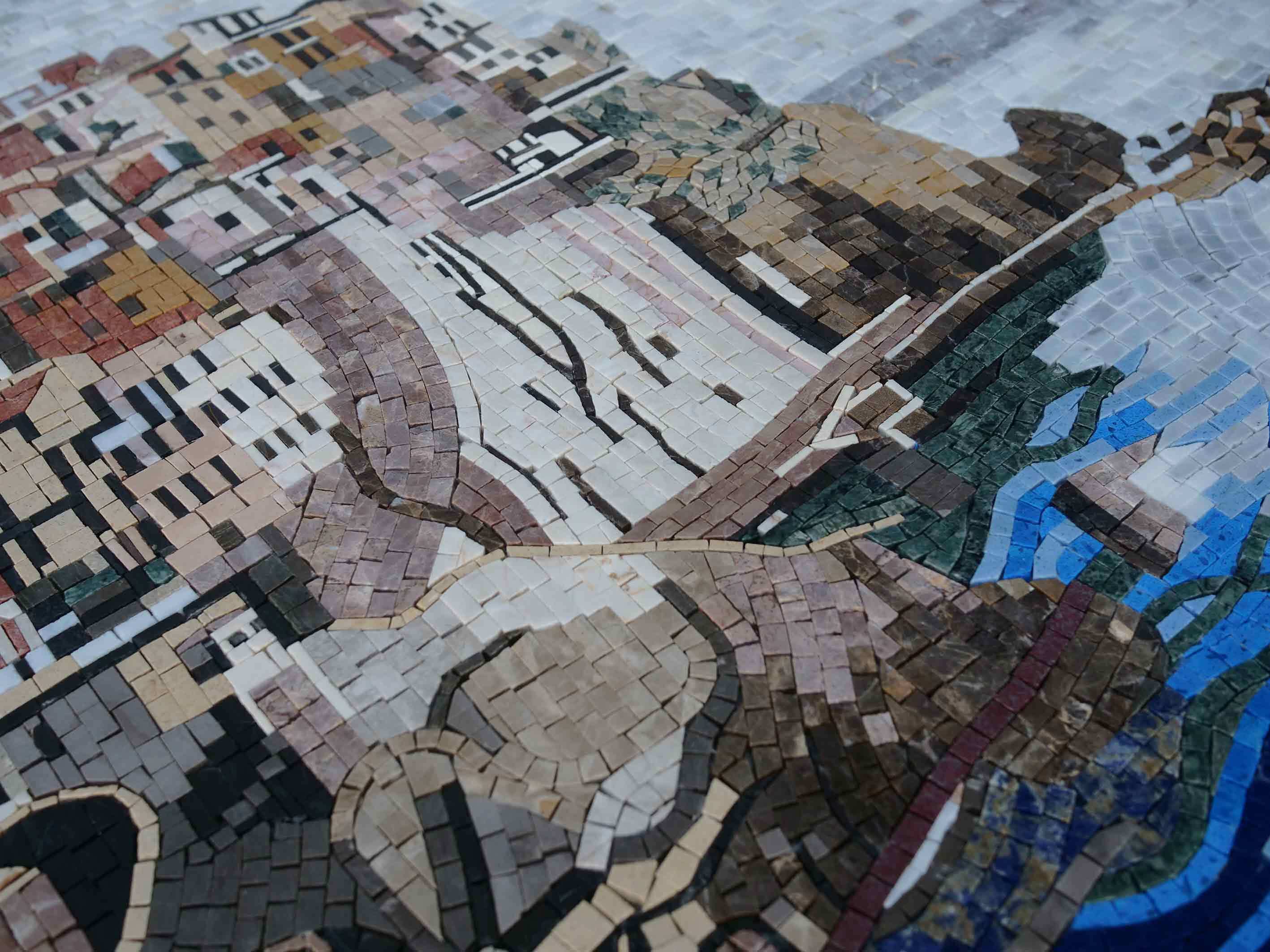 Mosaic Landscape - City On Cliff | Mozaico Art