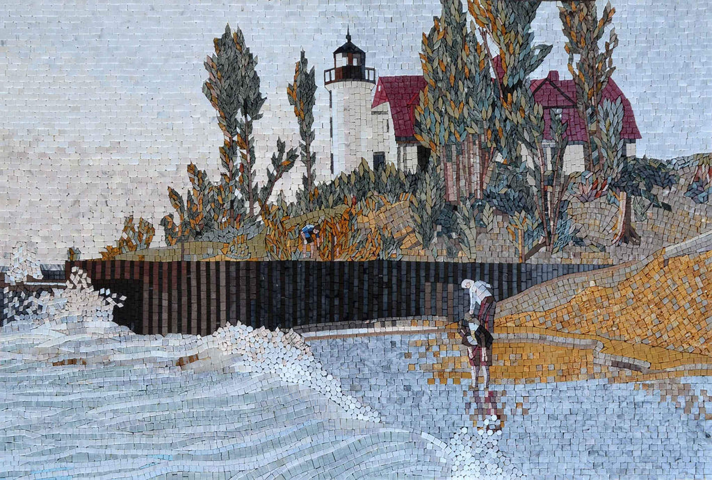 Mosaic Reproduction - The Lighthouse Wanderers | Scenery | Mozaico