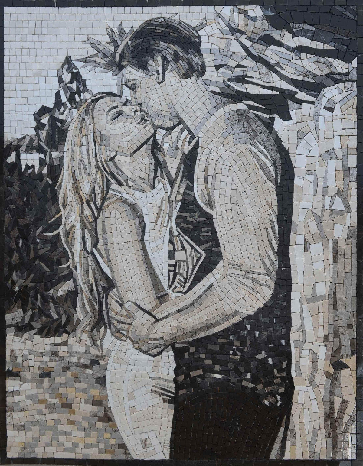 Romantic Kiss Mosaic Art for Couples – Mozaico