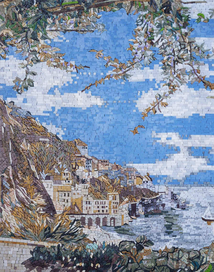 Coastal Cliff Scenery II - Mosaic Art | Scenery | Mozaico