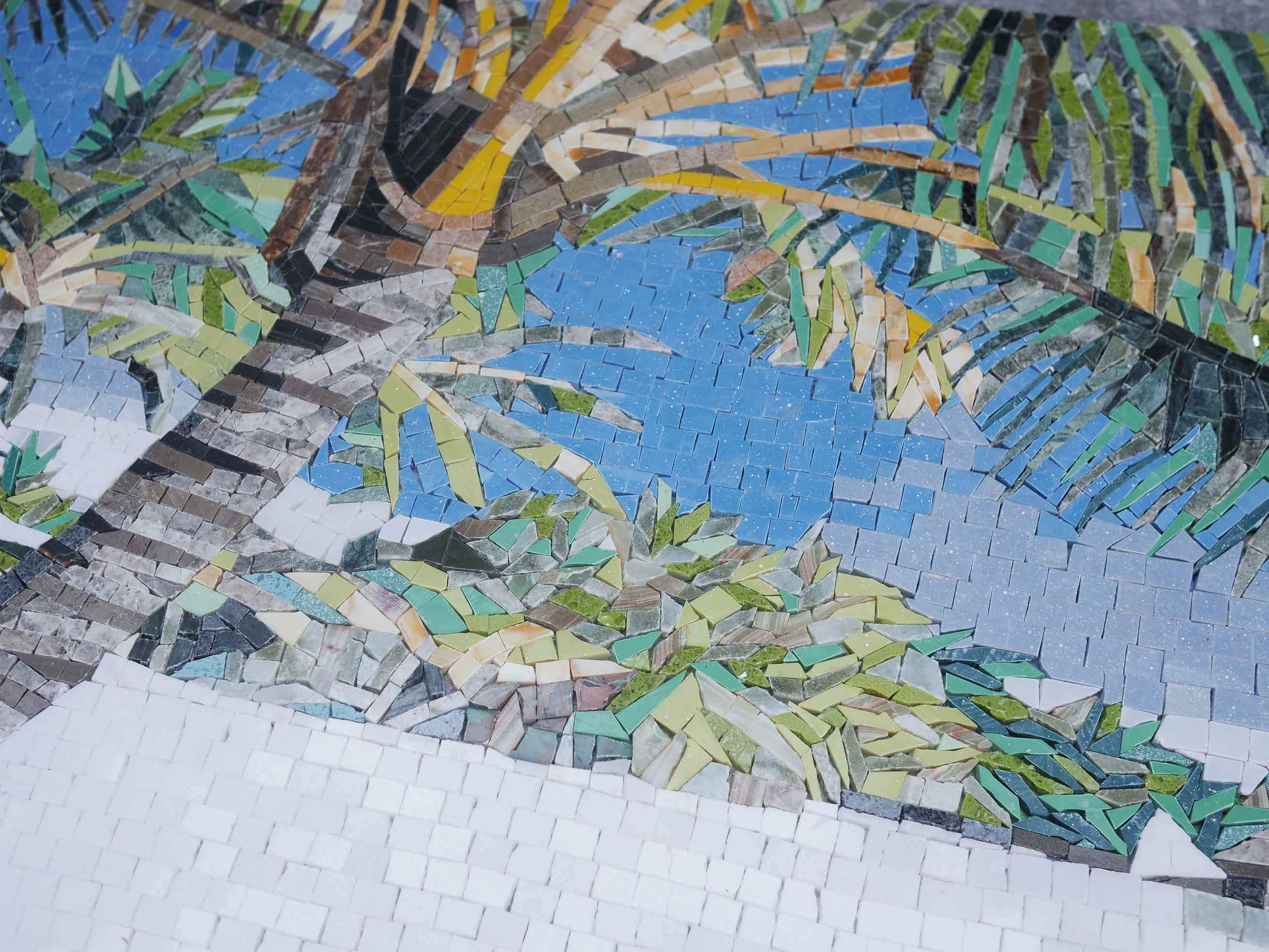 Tropical Island Mosaic Tile Art - Mozaico Decor