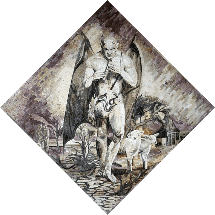 Lucifer, the angel of music - Mosaic Artwork | Ancient Mythology | Mozaico