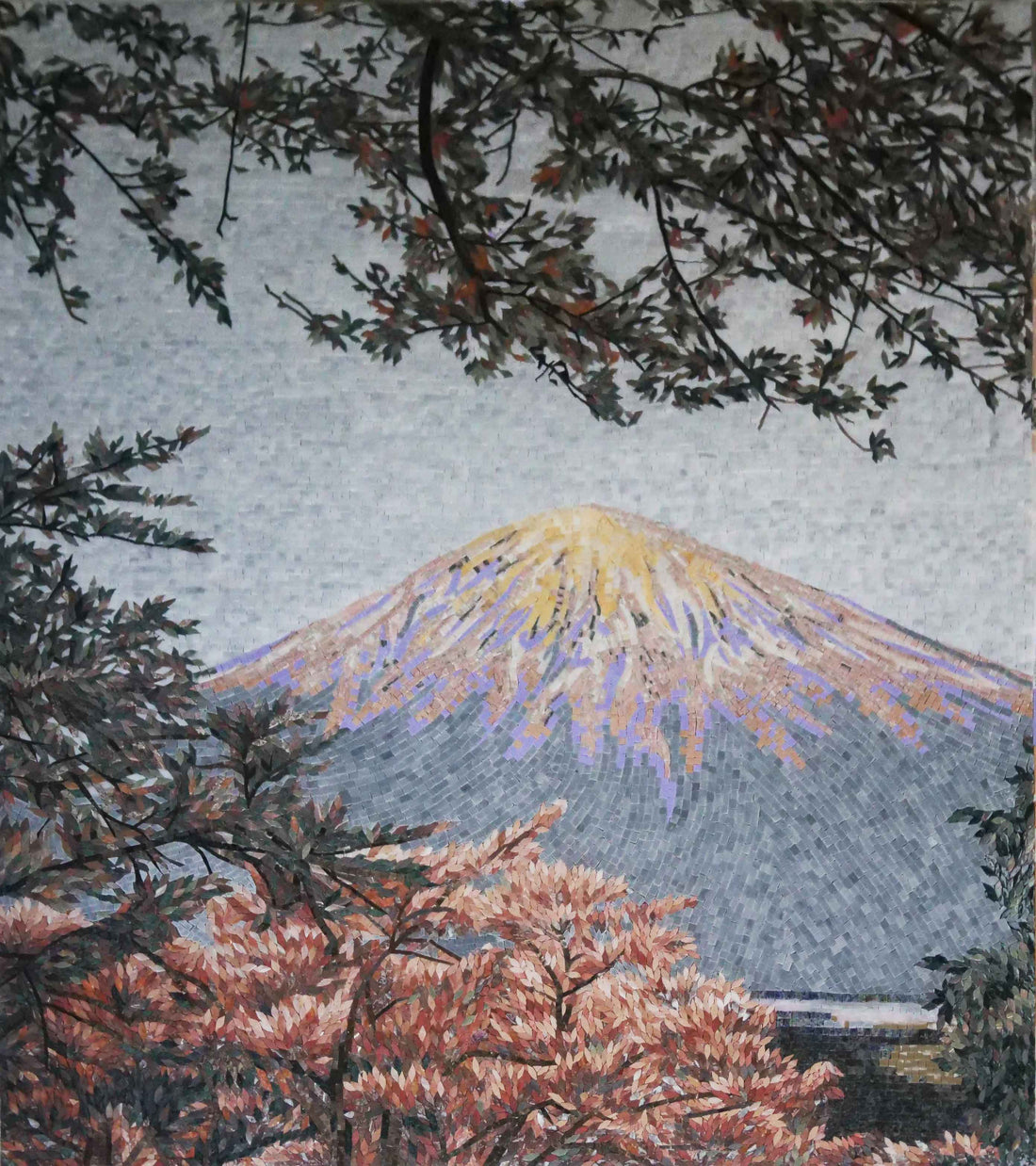 Mosaic Art Scenery - Mountain View by Mozaico