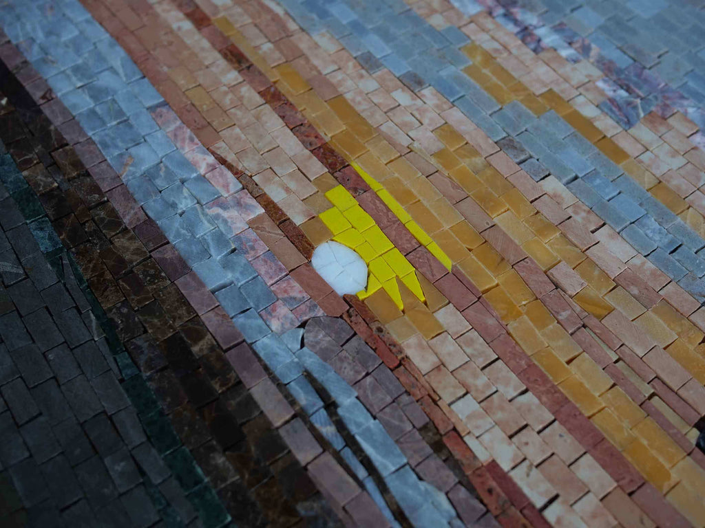 Beach At Sunset Mosaic - The Cabin | Scenery | Mozaico