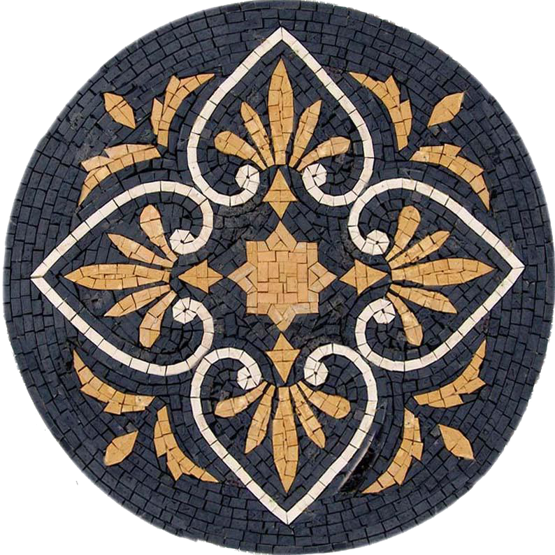 Round Mosaic Wall Tile - Castelle | Geometric | Mozaico