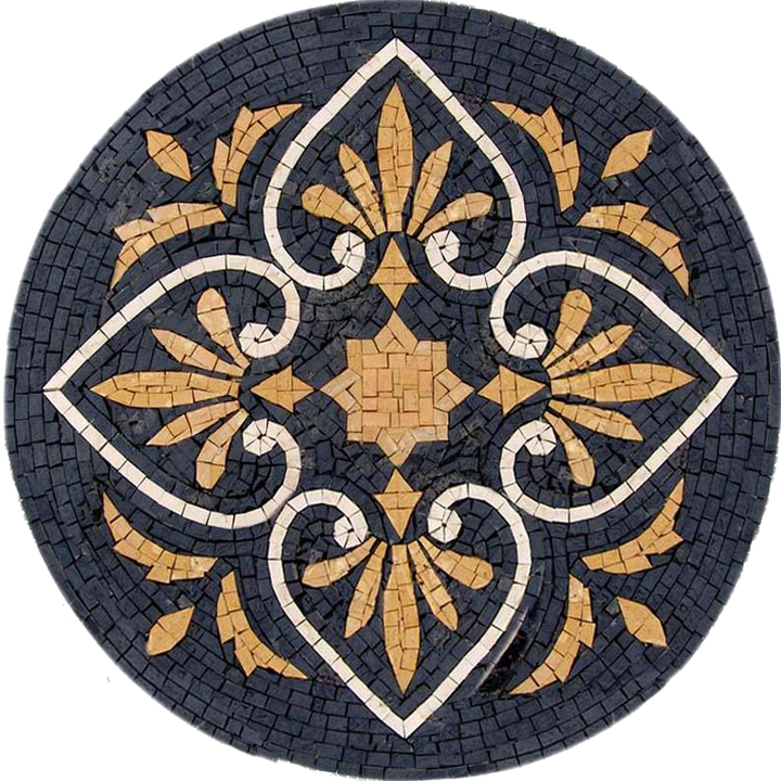 Round Mosaic Wall Tile - Castelle | Geometric | Mozaico