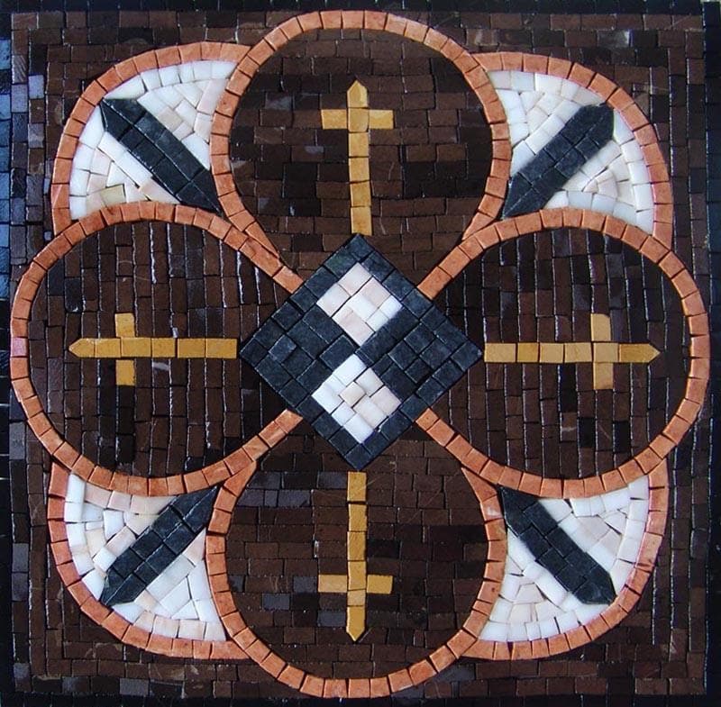 Stone Mosaic Panel - Omega | Geometric | Mozaico