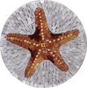 Starfish Marble Mosaic Art | Marine Life&Nautical | Mozaico