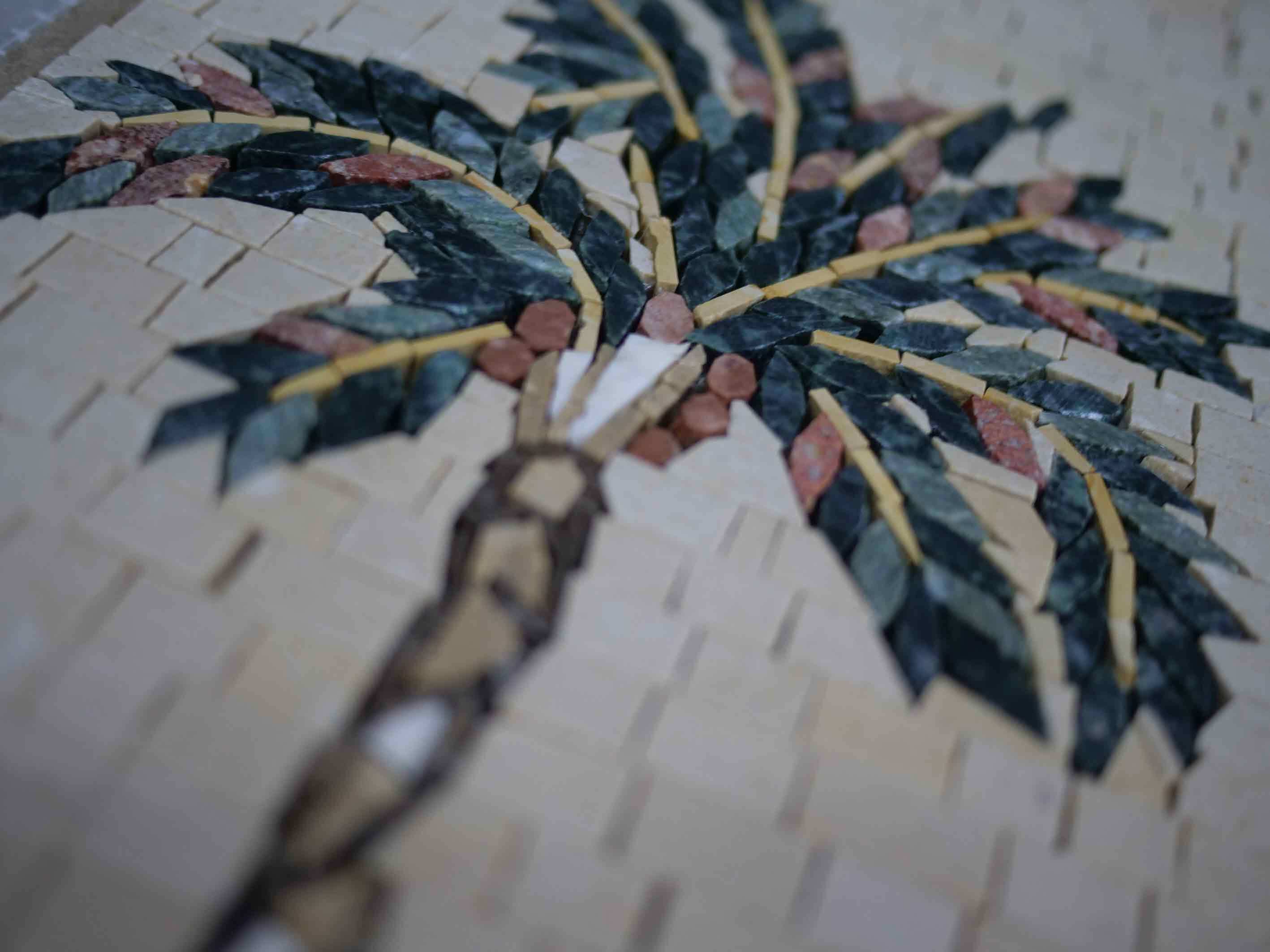 Coconut Tree Mosaic Art Piece | Mozaico