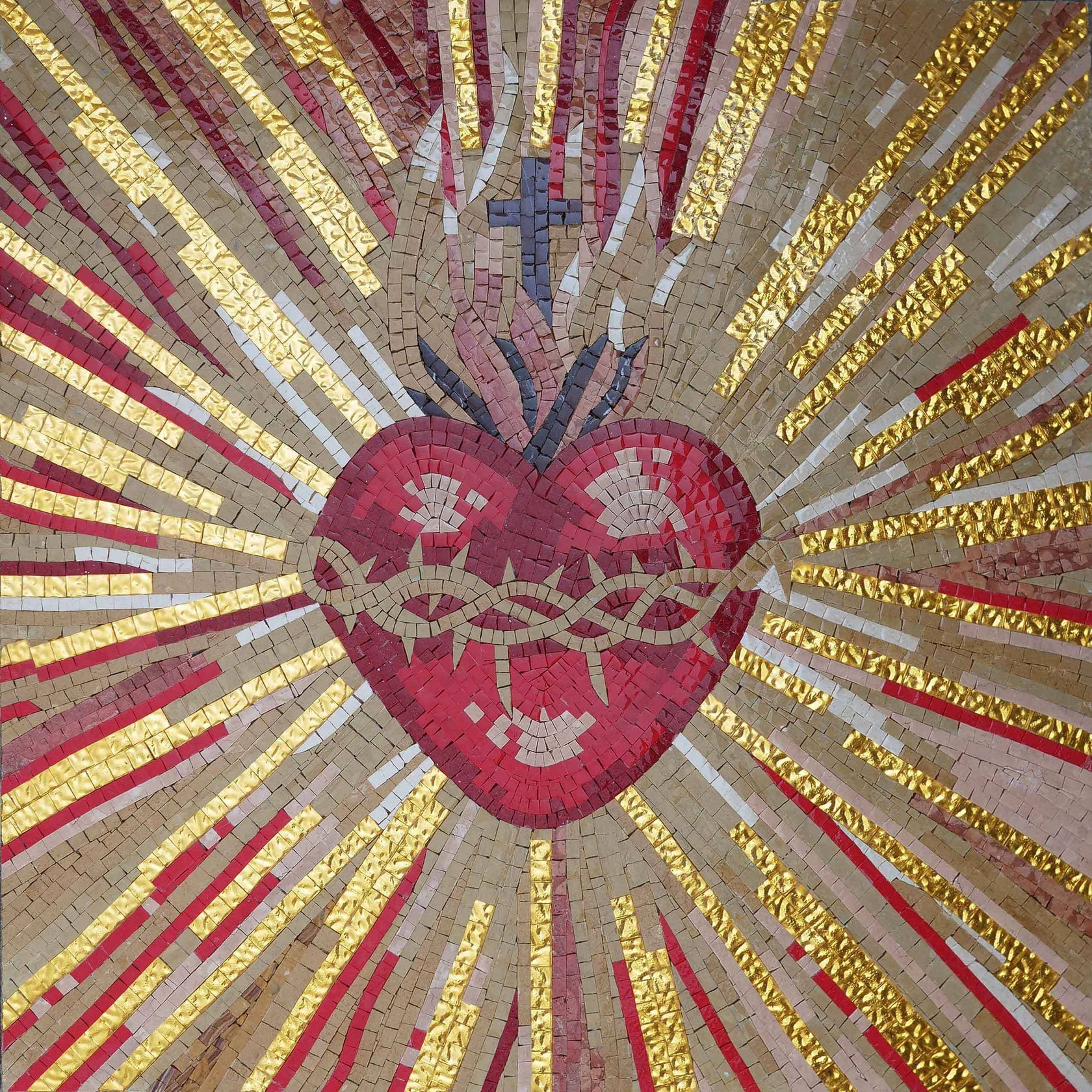 Christian Sacred Heart Mosaic Art | Mozaico