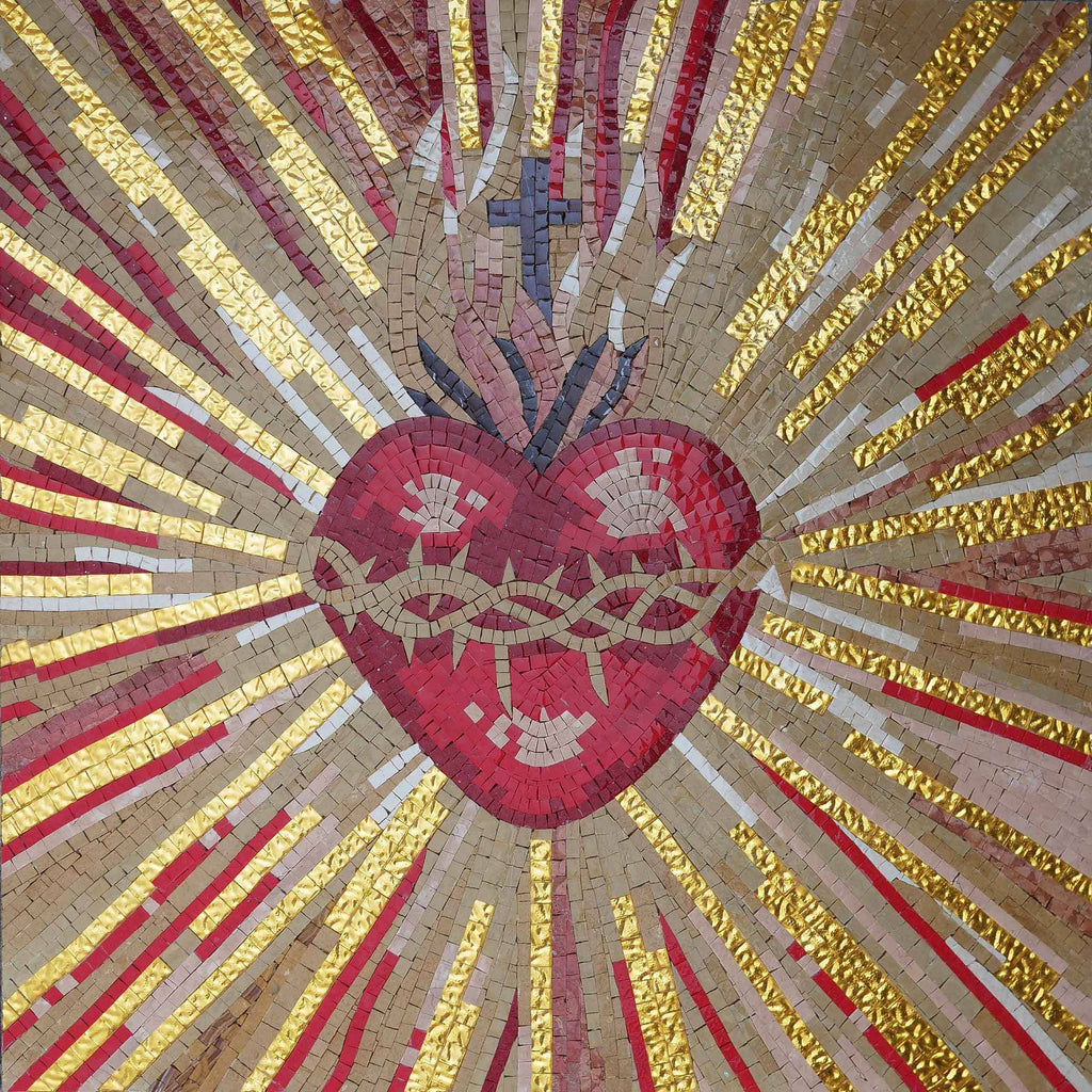 Christian Mosaic Art - The Sacred Heart | Religious | Mozaico