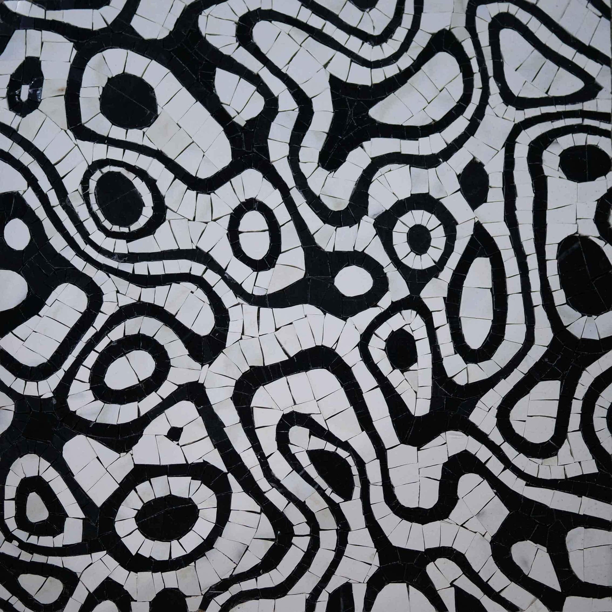 Geometric Mosaic Art - The Black & White Eyes | Geometric | Mozaico