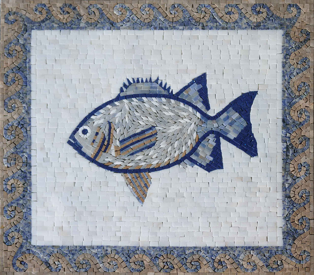 Mosaic Fish - Surprised Fish | Marine Life&Nautical | Mozaico