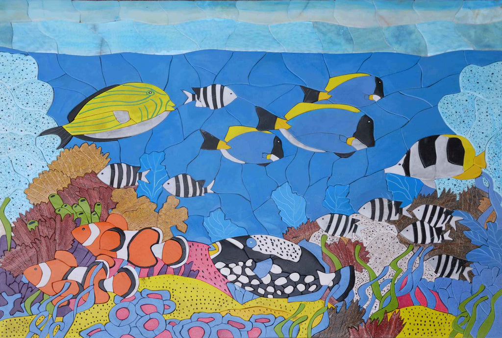 Mosaic Ocean Scene - Fish Art | Marine Life&Nautical | Mozaico