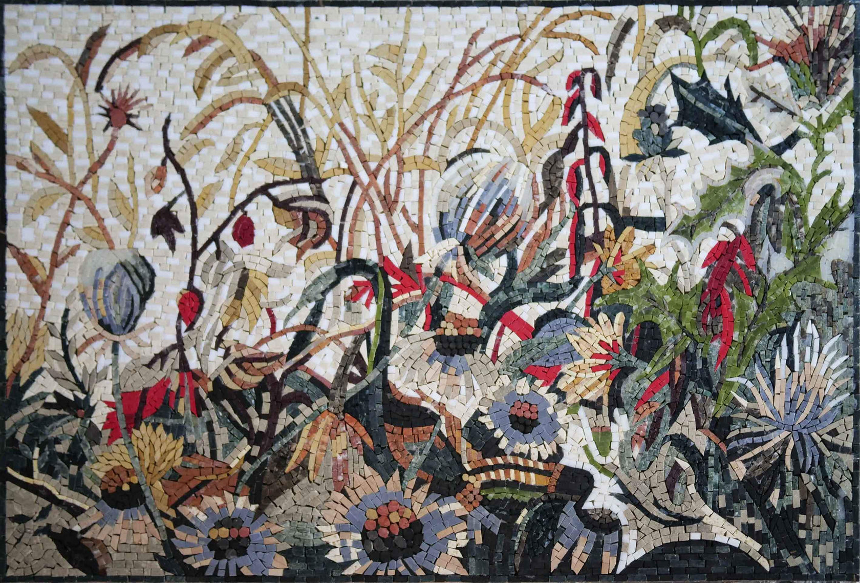 Mosaic Wall Art - Deadly Flowers | Mozaico