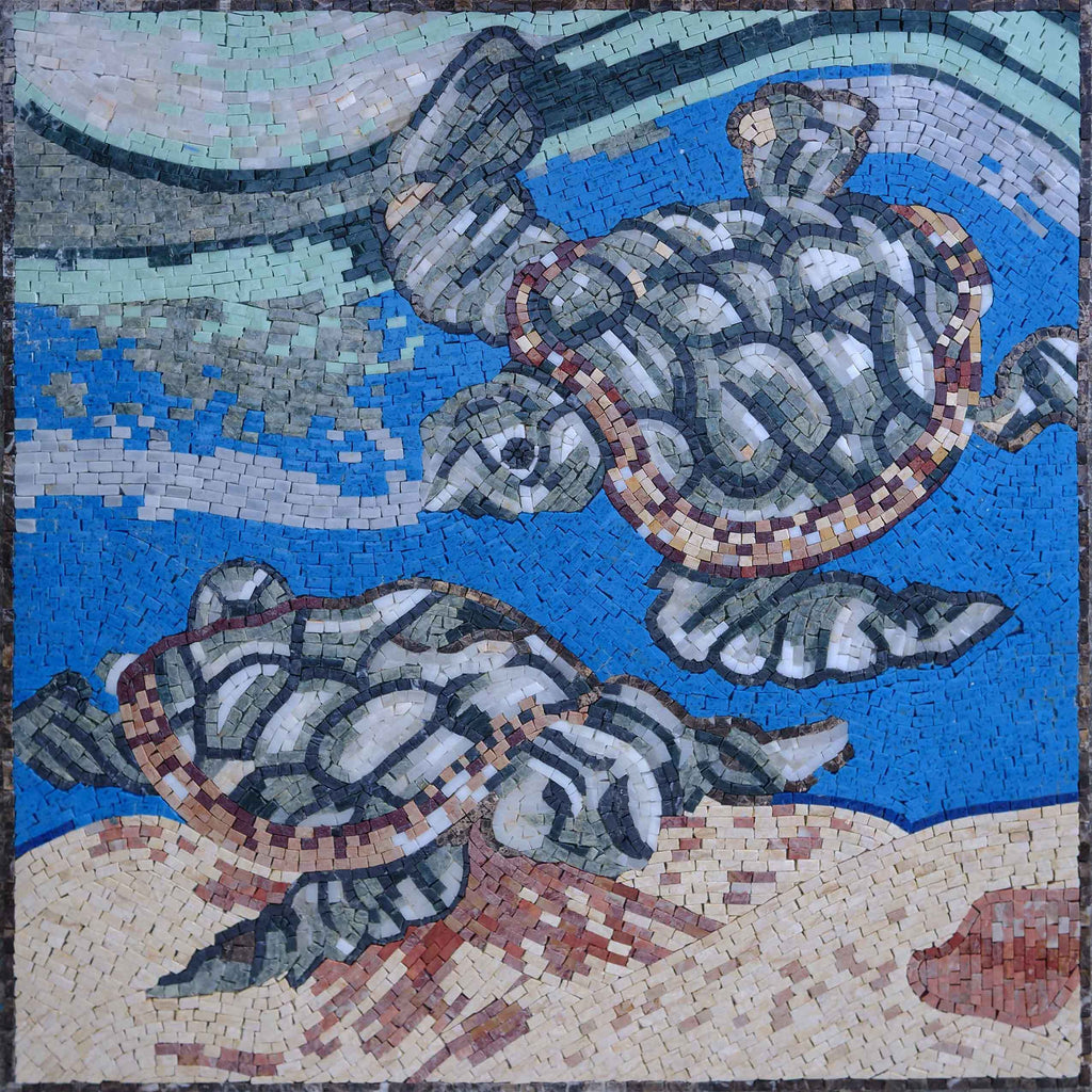 Nautical Mosaic - Sea Turtles World | Marine Life&Nautical | Mozaico